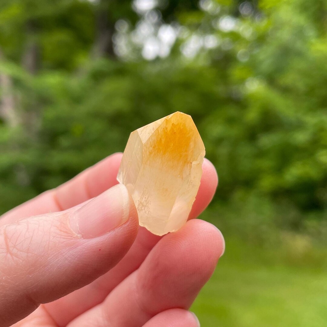 Quartz Crystal Point, Orange Halloysite Inclusions, Colombia - Etsy