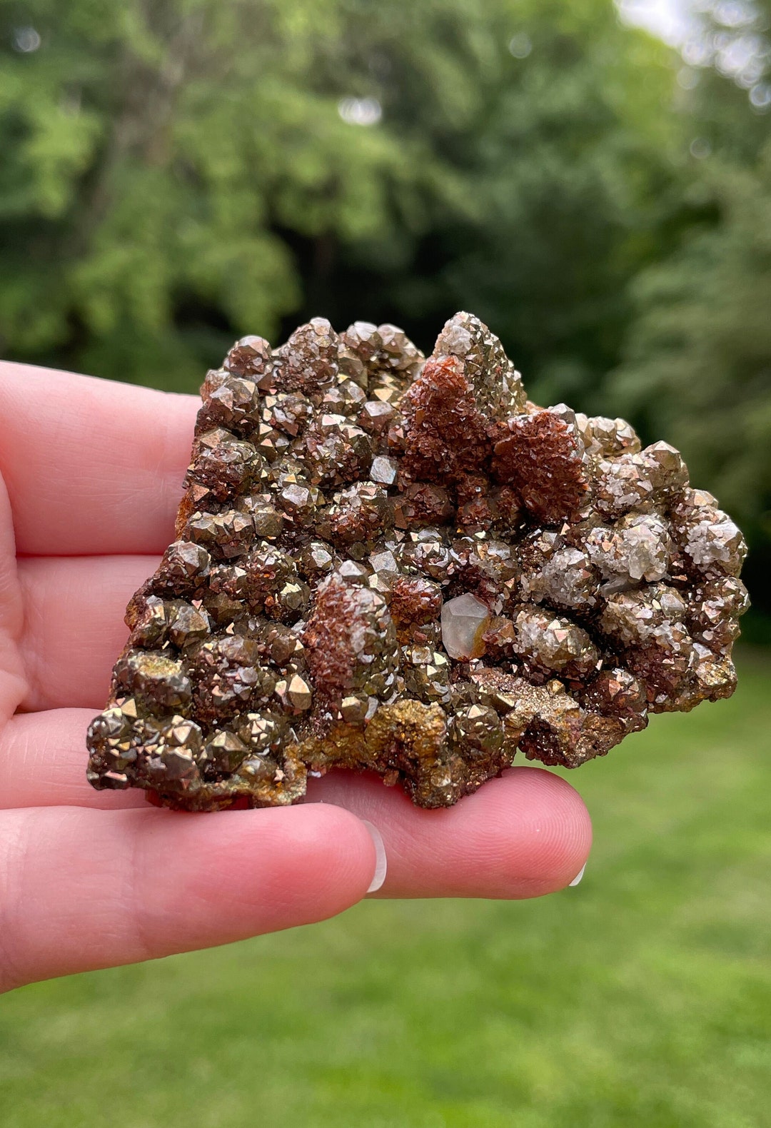 Pyrite, Calcite, Chalcopyrite, Crystal Cluster, Anhui Province - Etsy