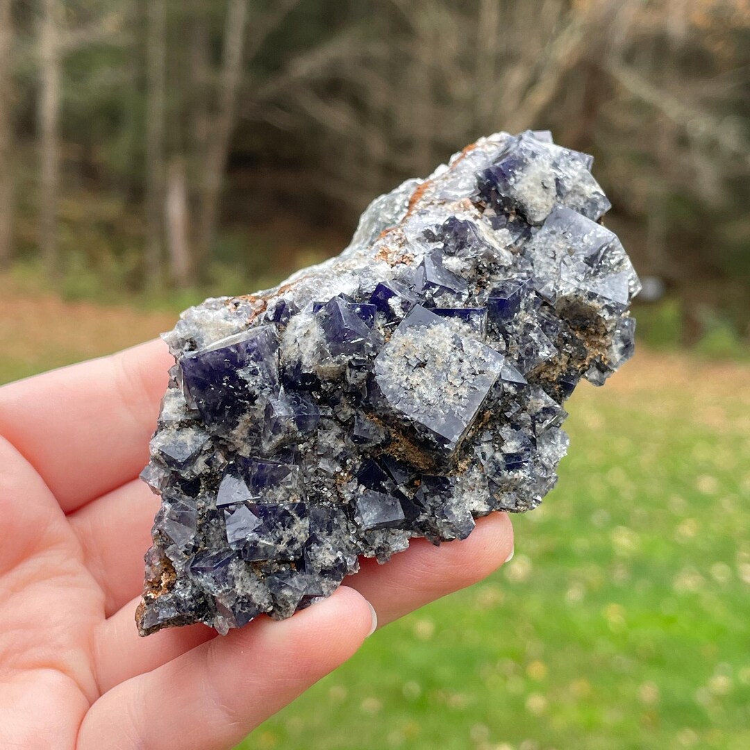 Supernova Pocket Fluorite, Color Change Fluorite Cluster, England - Etsy