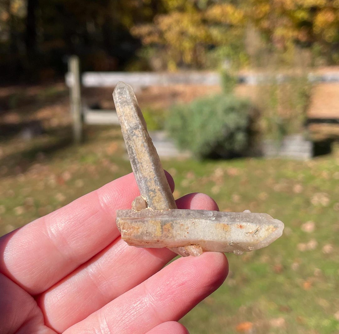 Quartz Crystal Point, Iron Inclusions, Raw Unpolished, Nigeria - Etsy