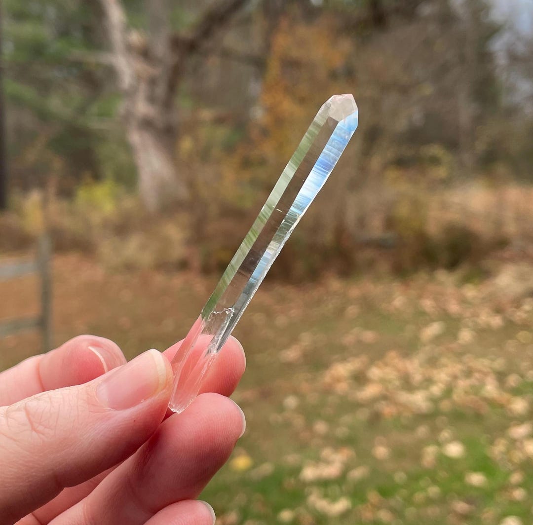 Long Clear Quartz Crystal Point, Unpolished, Natural, Colombia - Etsy
