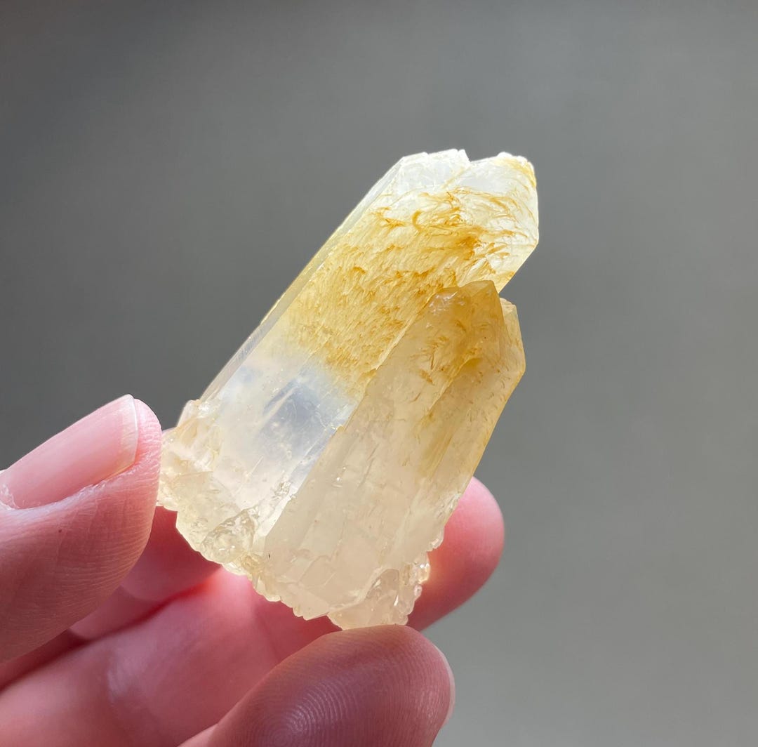 Mango Quartz Crystal, Orange Halloysite, Double Terminated - Etsy