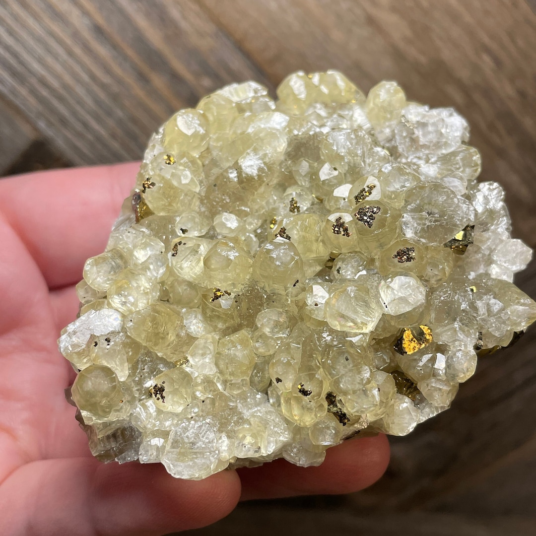 Calcite, Pyrite, Calcite Specimen, Crystal Cluster, Daye Hubei - Etsy