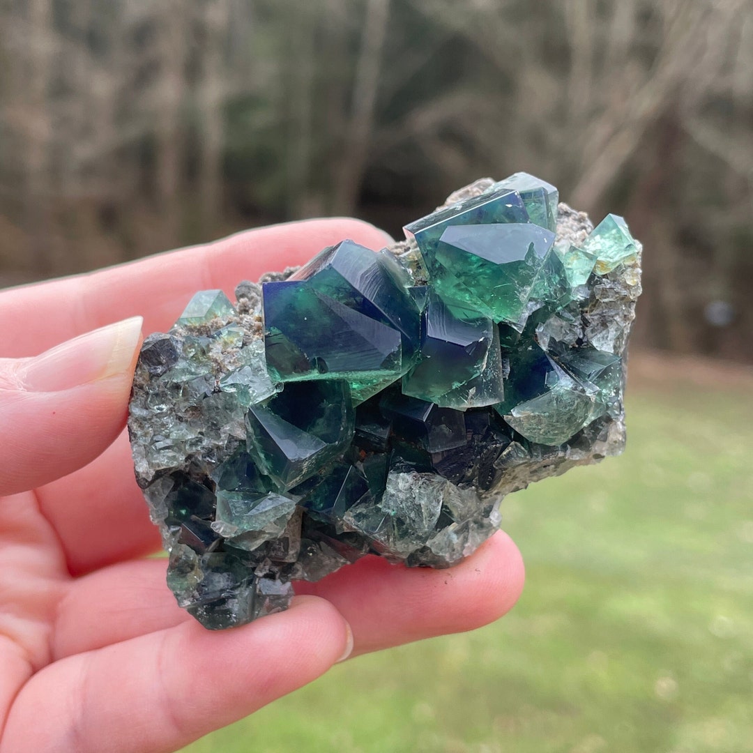 Hidden Forest Pocket, Green Fluorite on Matrix, Diana Maria, English ...