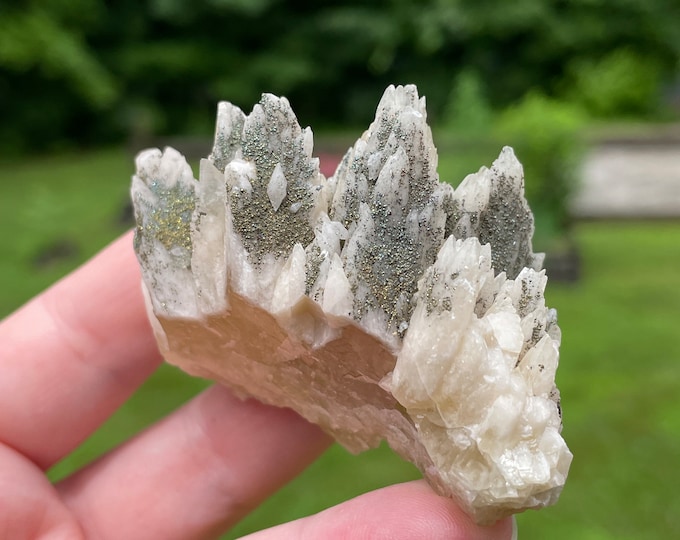 Calcite Cluster, Silver Gold Chalcopyrite, Pyrite, Anhui Province - Etsy