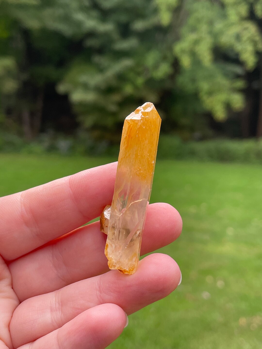 Mango Quartz Crystal, Orange Halloysite, Colombia - Etsy