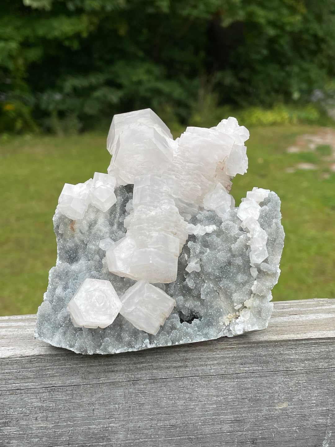 Jumbo Calcite Cluster on Matrix White Calcite Crystals - Etsy
