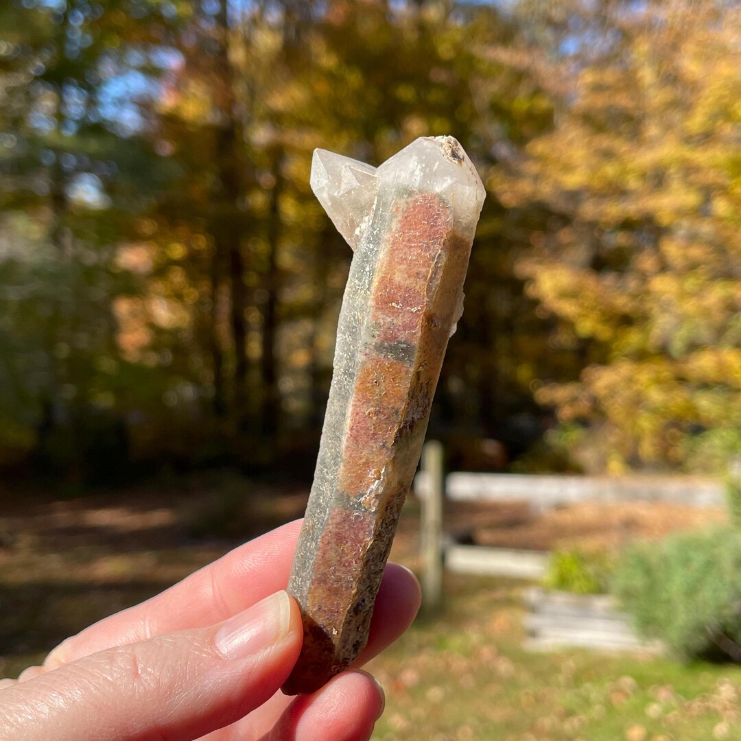 Quartz Crystal Point, Iron Inclusions, Raw Unpolished, Nigeria - Etsy