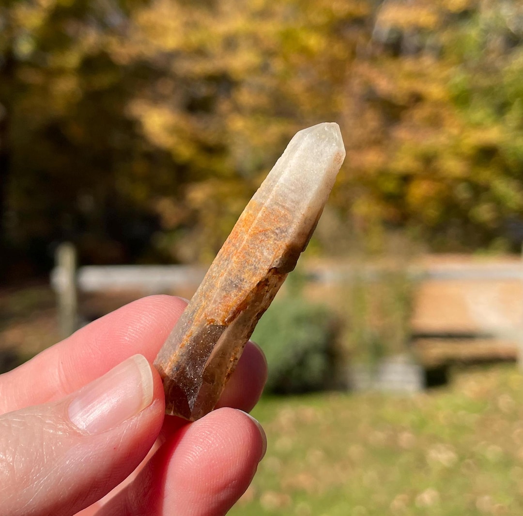 Quartz Crystal Point, Iron Inclusions, Raw Unpolished, Nigeria - Etsy