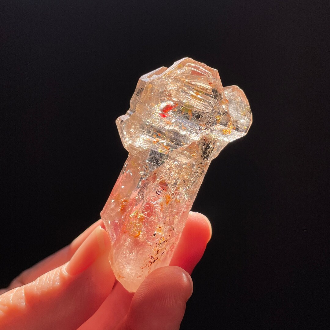Firefly Quartz Crystal Scepter, Petroleum Inclusions, Madagascar - Etsy