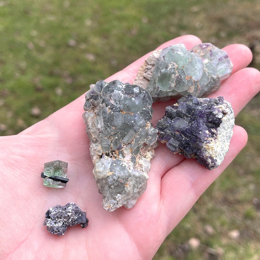 Erongo Fluorite Parcel, 5 Pieces, Rough Natural Fluorite, Namibia - Etsy