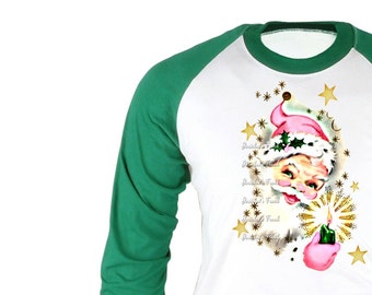 Santa Baseball Shirt | Etsy