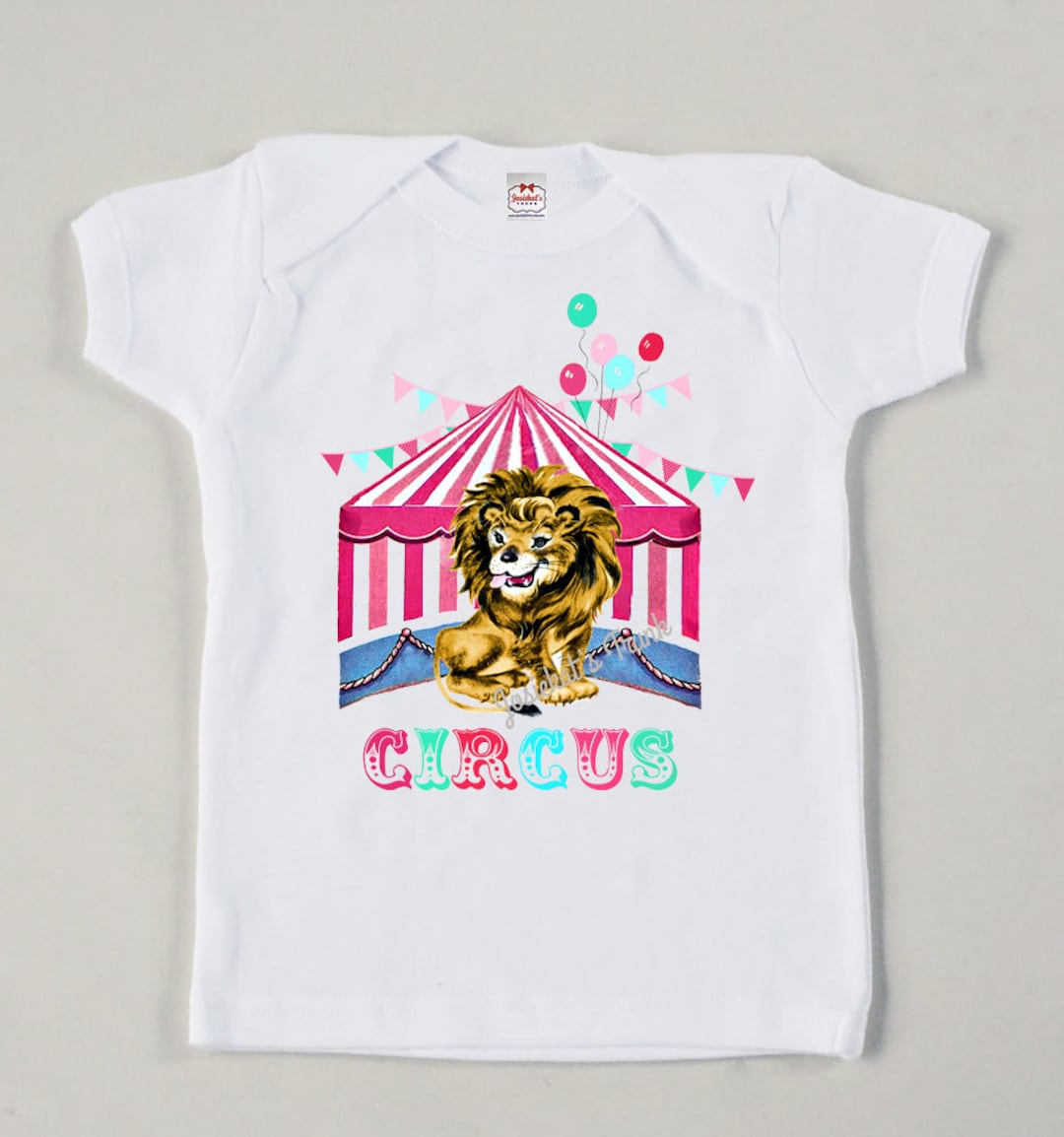 Circus Lion Shirt: Retro Big Top Party Tee - Etsy