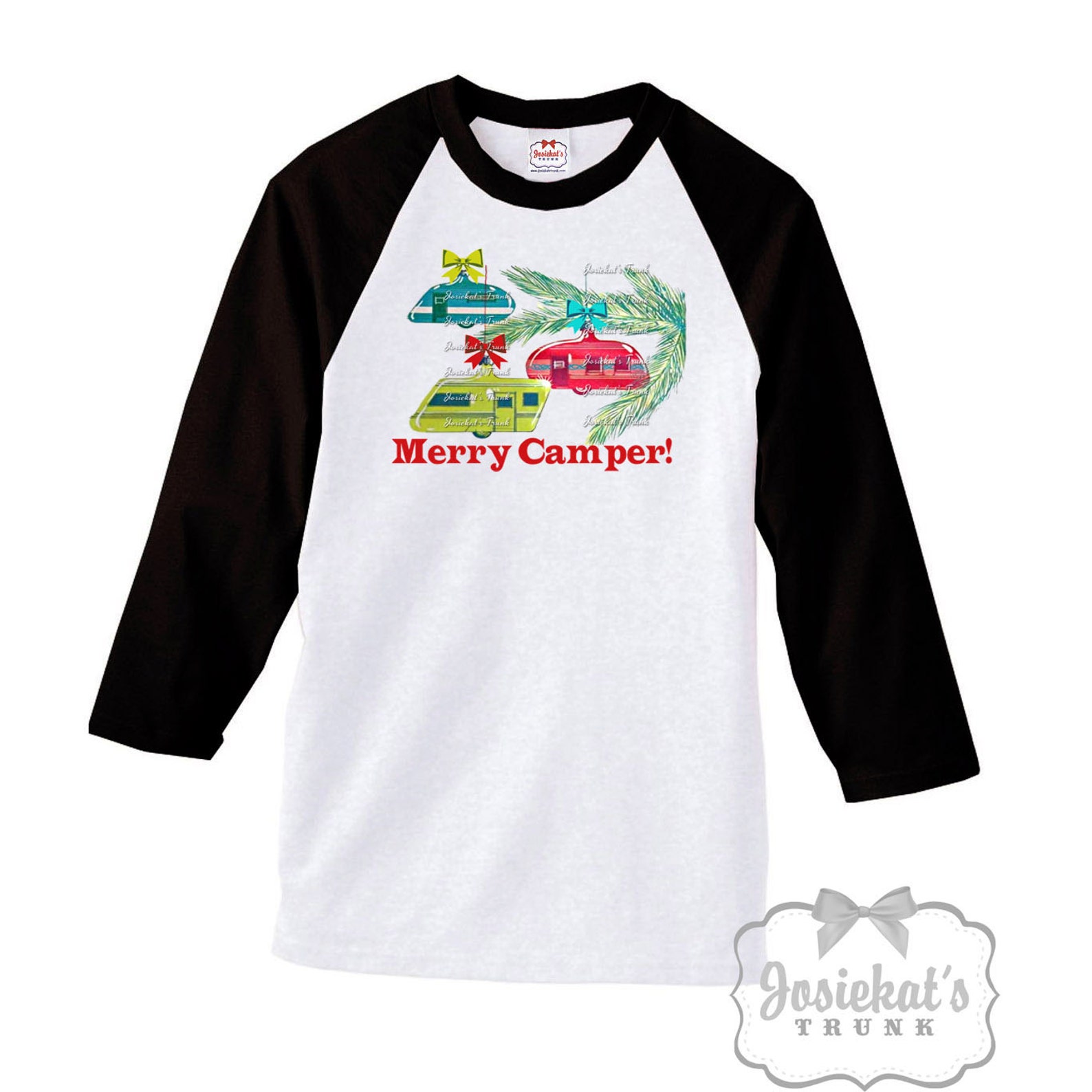 Camper Shirt Christmas Camper Baseball Shirt merry - Etsy