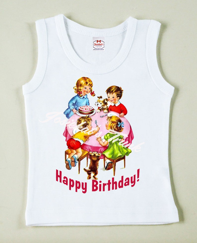 Retro Children Party Shirt Vintage Birthday Tee Tank - Etsy