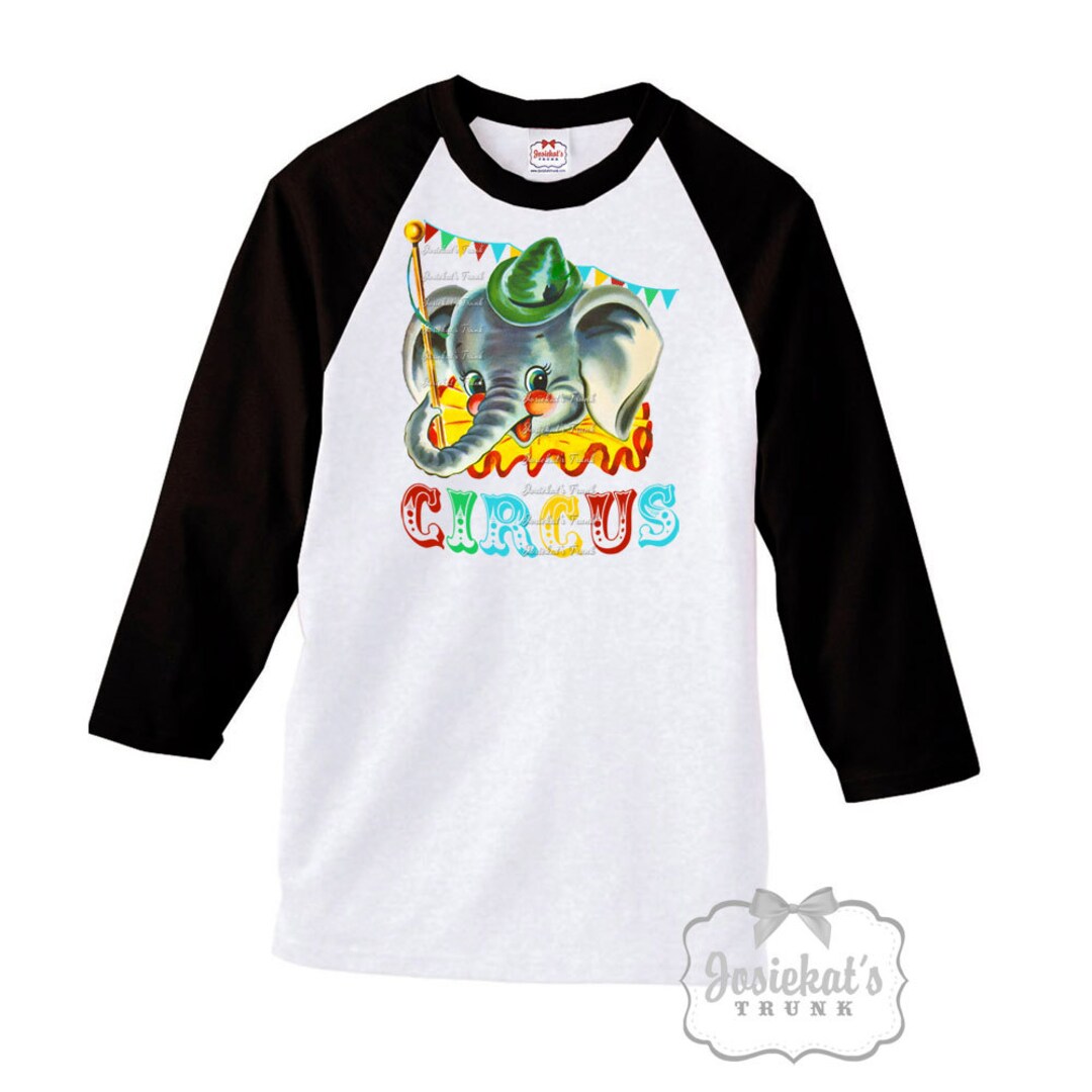 Circus Shirt Women - Baseball Shirt Circus Elephant - Custom Adult ...