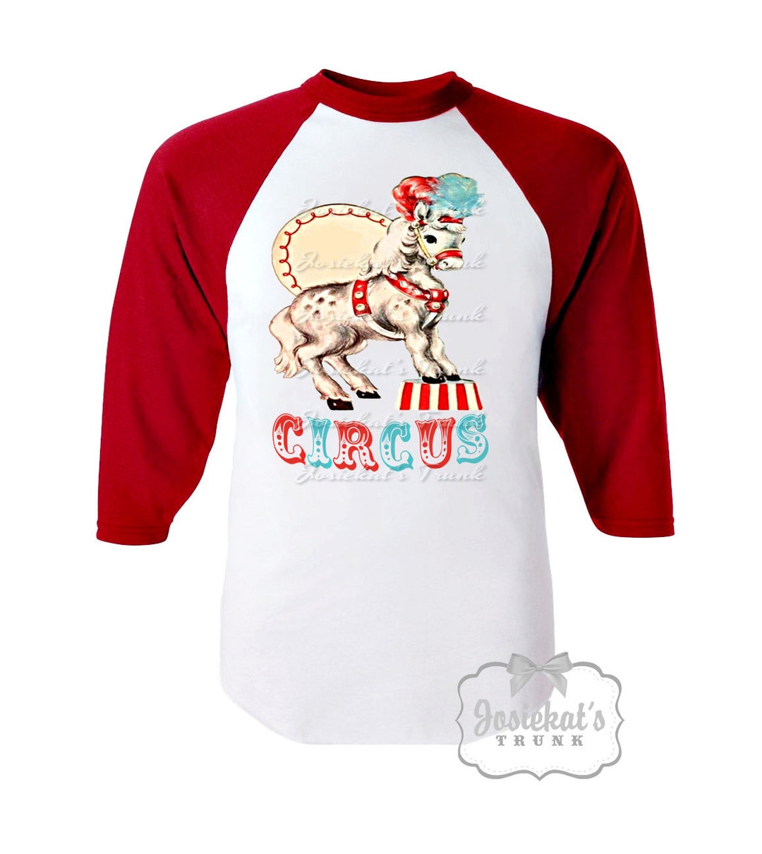 Kids Circus Horse Shirt: Retro Red Baseball Tee - Etsy