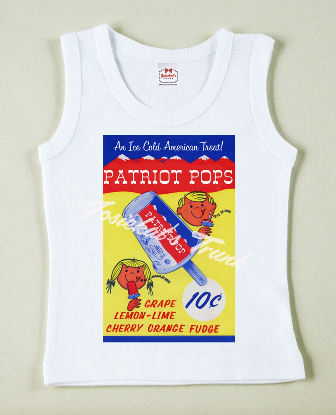 Vintage Patriot Pops Tee: 4th of July Tank, Custom Size - Etsy