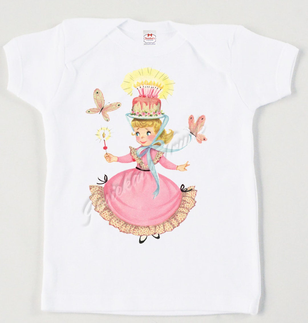 Vintage Birthday Princess Tee - Girl Party Shirt - Birthday Tea Party ...