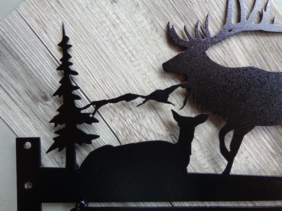 Elk Welcome Sign Plasma Cut Metal Wall Art 15 W X | Etsy