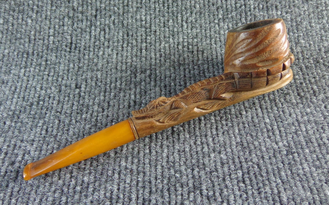 Vintage Wood Carved Alligator Pipe 6-3/4 Long Great Condition - Etsy