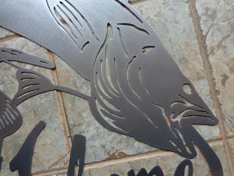 New Large Walleye Fish Welcome Plasma Cut Metal Wall Art - Etsy