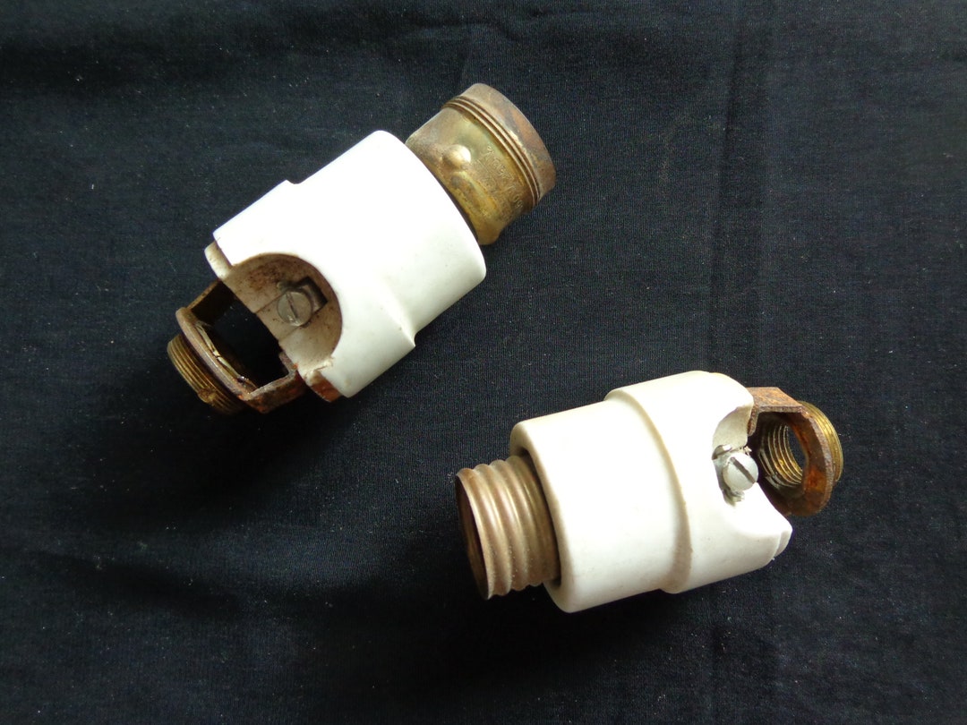 Vintage Lot of 2 Bryant Large Porcelain Light Sockets Untested for ...