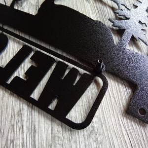 Elk Welcome Sign Plasma Cut Metal Wall Art 15 W X 12 T Black Hammered ...