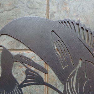 New Large Walleye Fish Welcome Plasma Cut Metal Wall Art Silver Vein ...