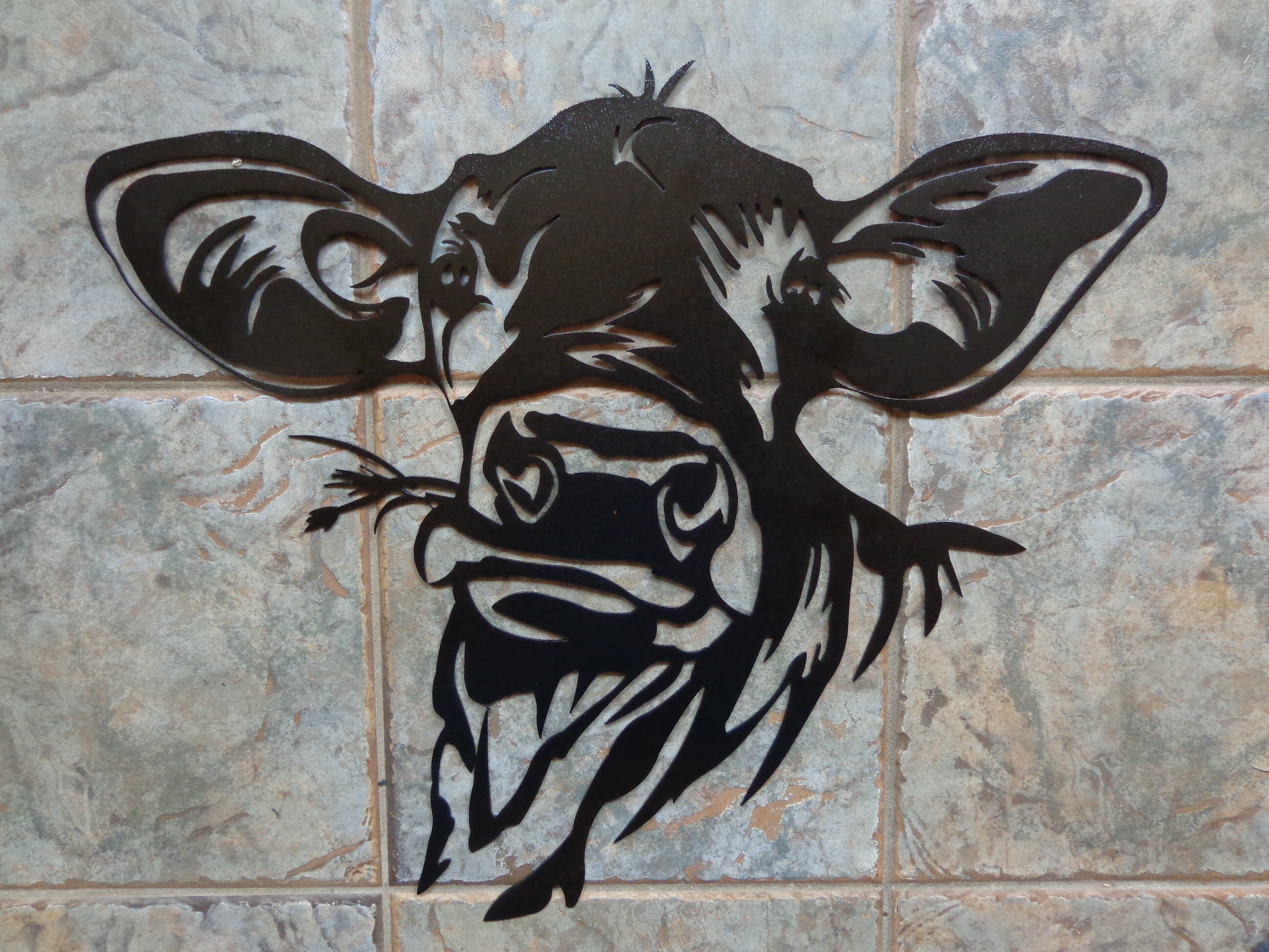 Cow Calf Plasma Cut Metal Wall Art 24 Wide X 21 - Etsy