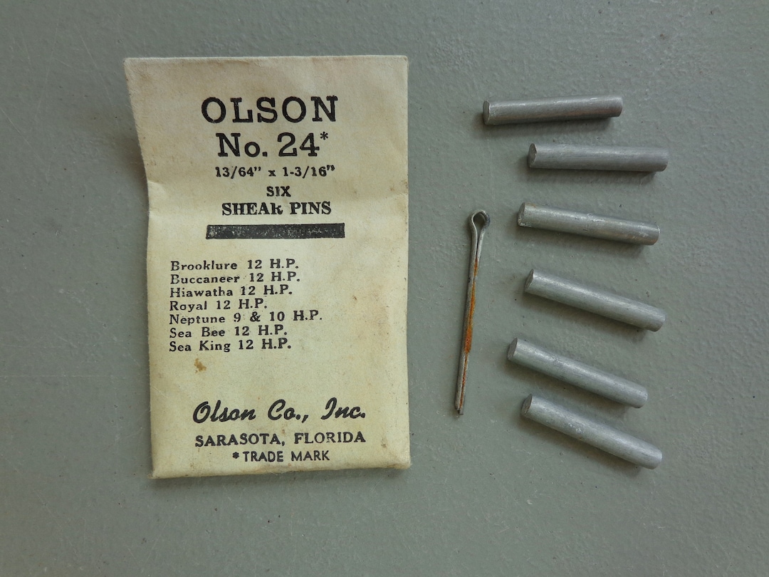Vintage NOS Olson Outboard Motor Shear Pin Set No. 24 - Etsy