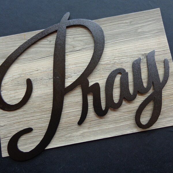 Pray Metal Sign - Etsy