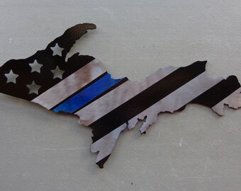 Thin Blue Line Flag Michigan - Etsy