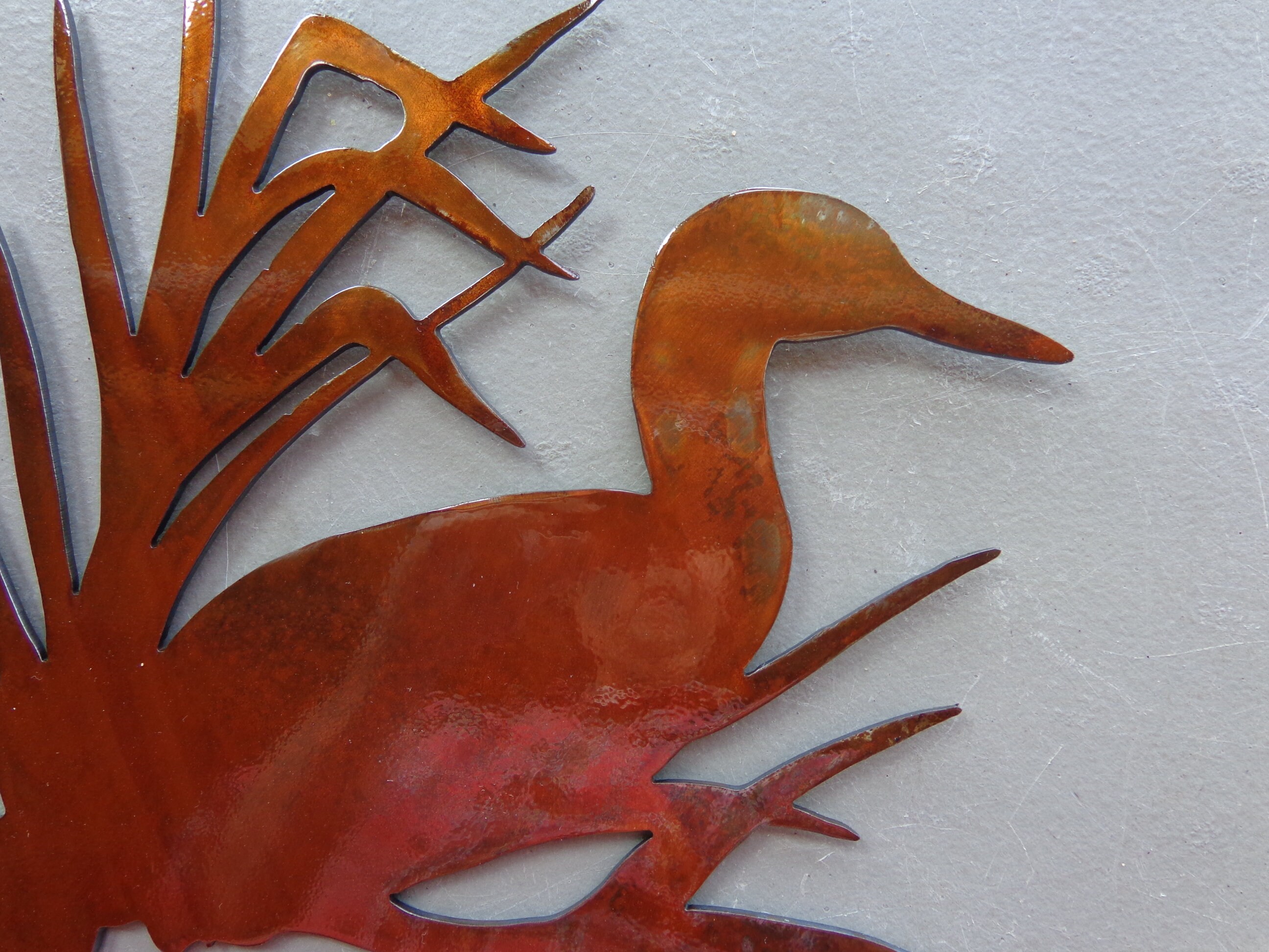 New Duck Loon in Reeds Plasma Cut Metal Wall Art 10 T X - Etsy