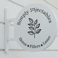 Customizable Aluminum Blade Sign: Double Sided, Wall Mounted - Etsy