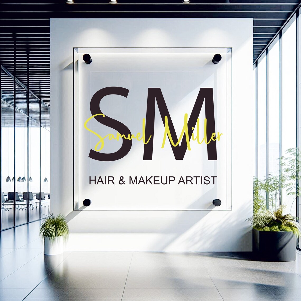 Custom Acrylic Logo Sign: Modern Office Door Wall Hanging - Etsy