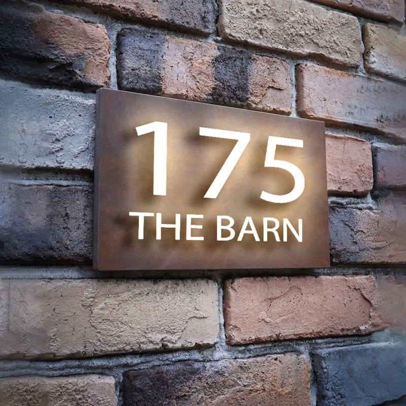 Modern Backlit House Numbers - Etsy