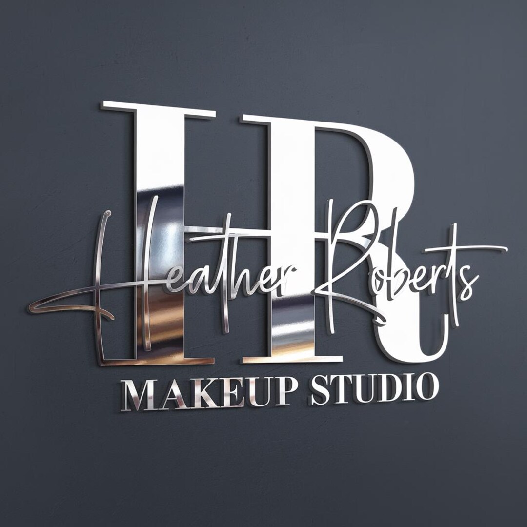 Custom 3D Business Logo Sign: Laser Cut Salon Wall Decor - Etsy