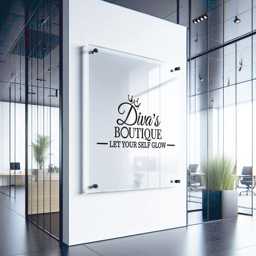 Custom Acrylic Logo Sign: Modern Office Door Wall Hanging - Etsy