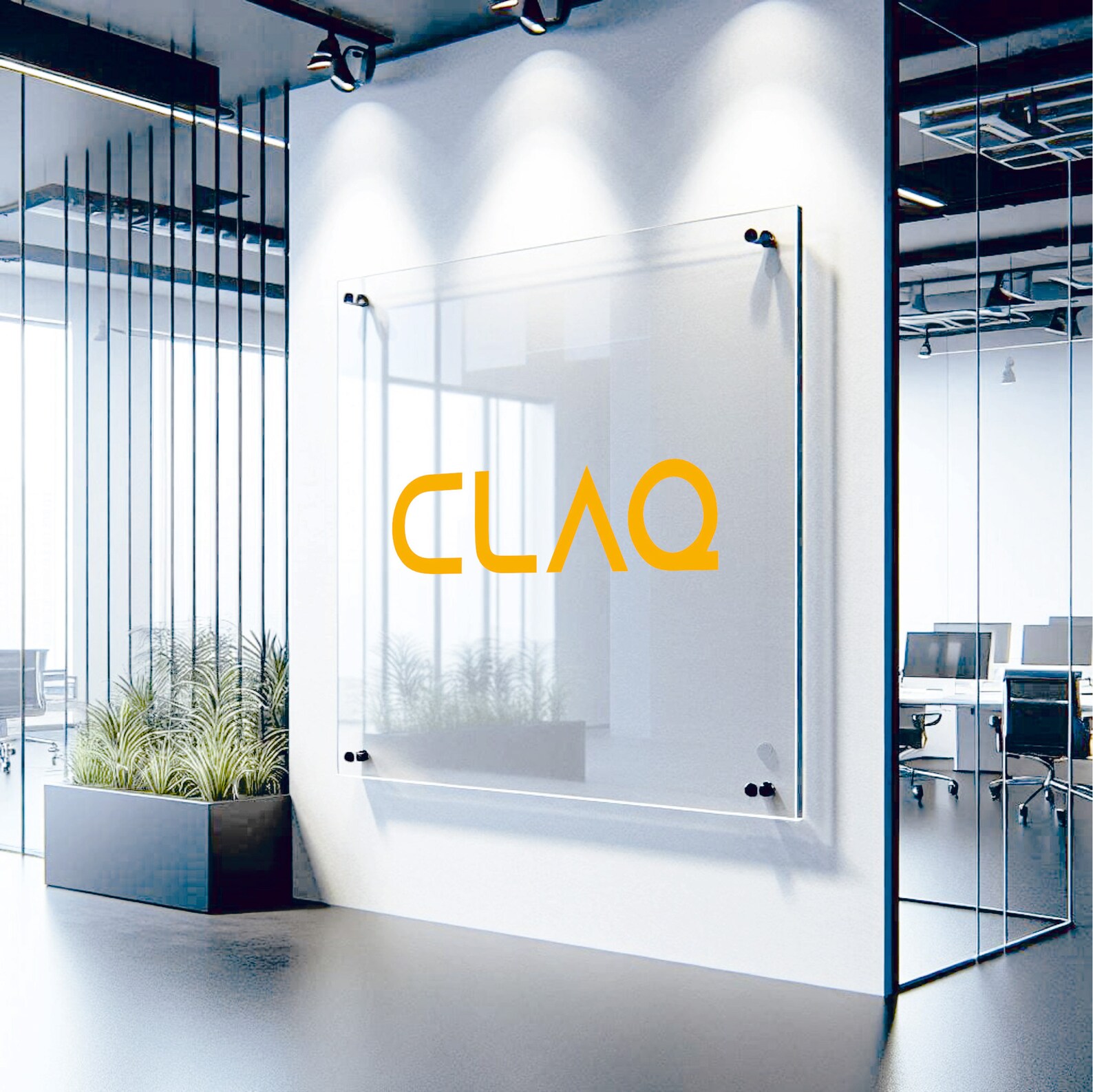 Custom Acrylic Business Logo Sign, Horizontal Layout Personalized Name ...