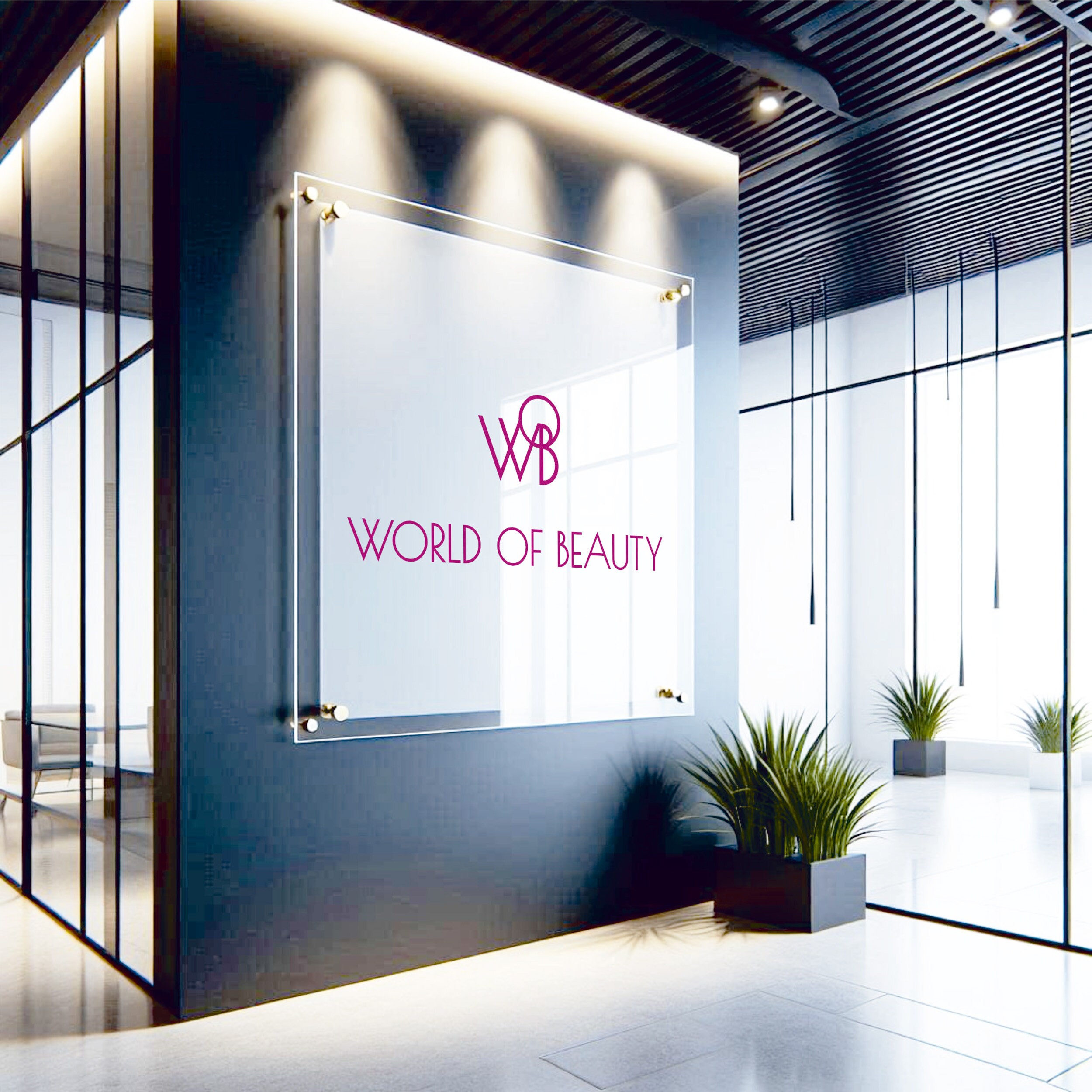 Custom Acrylic Business Logo Sign, Horizontal Layout Personalized Name ...