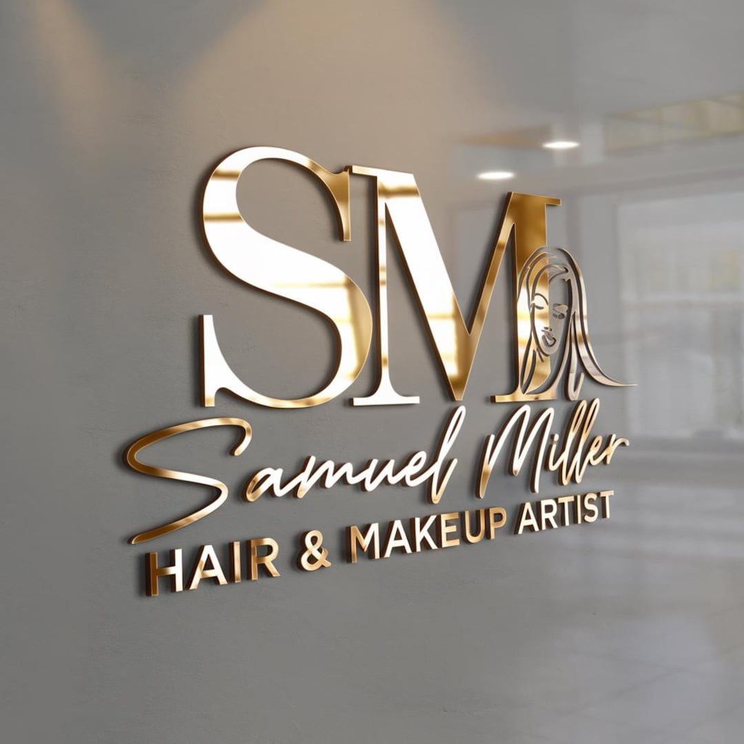 Custom 3D Business Logo Sign, Laser Cut Beauty Salon Sign, Personalized ...