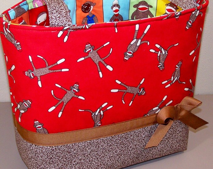 SOCK MONKEY DIAPER BAG FUNKY MONKEYS AND YEARBOOK MONKEYS TOTE BAG - Etsy