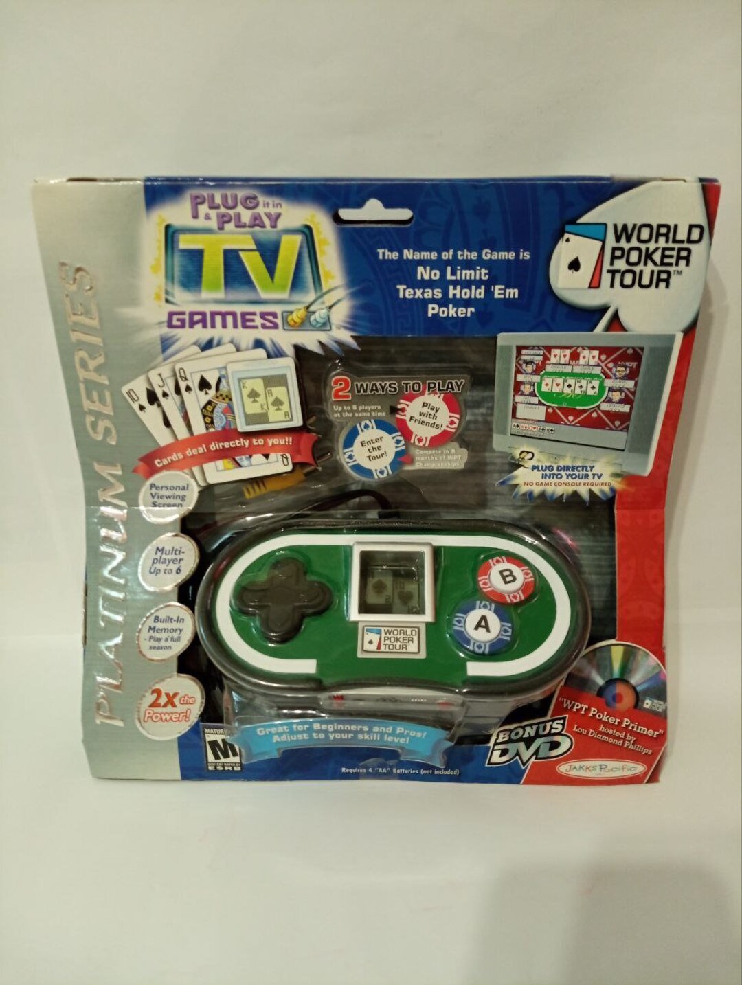 Jakks Pacific World Poker Tour PLUG & PLAY Platinum Series TV Game - Etsy