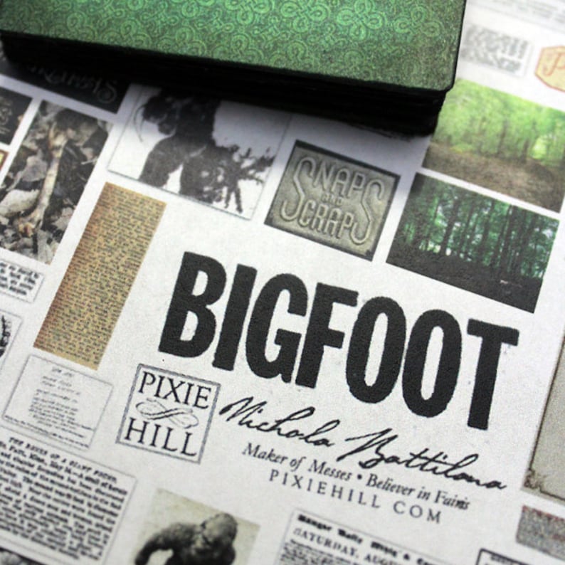 BIGFOOT SCRAPS Digital Collage Sheet PDF Download Miniature Newspaper ...