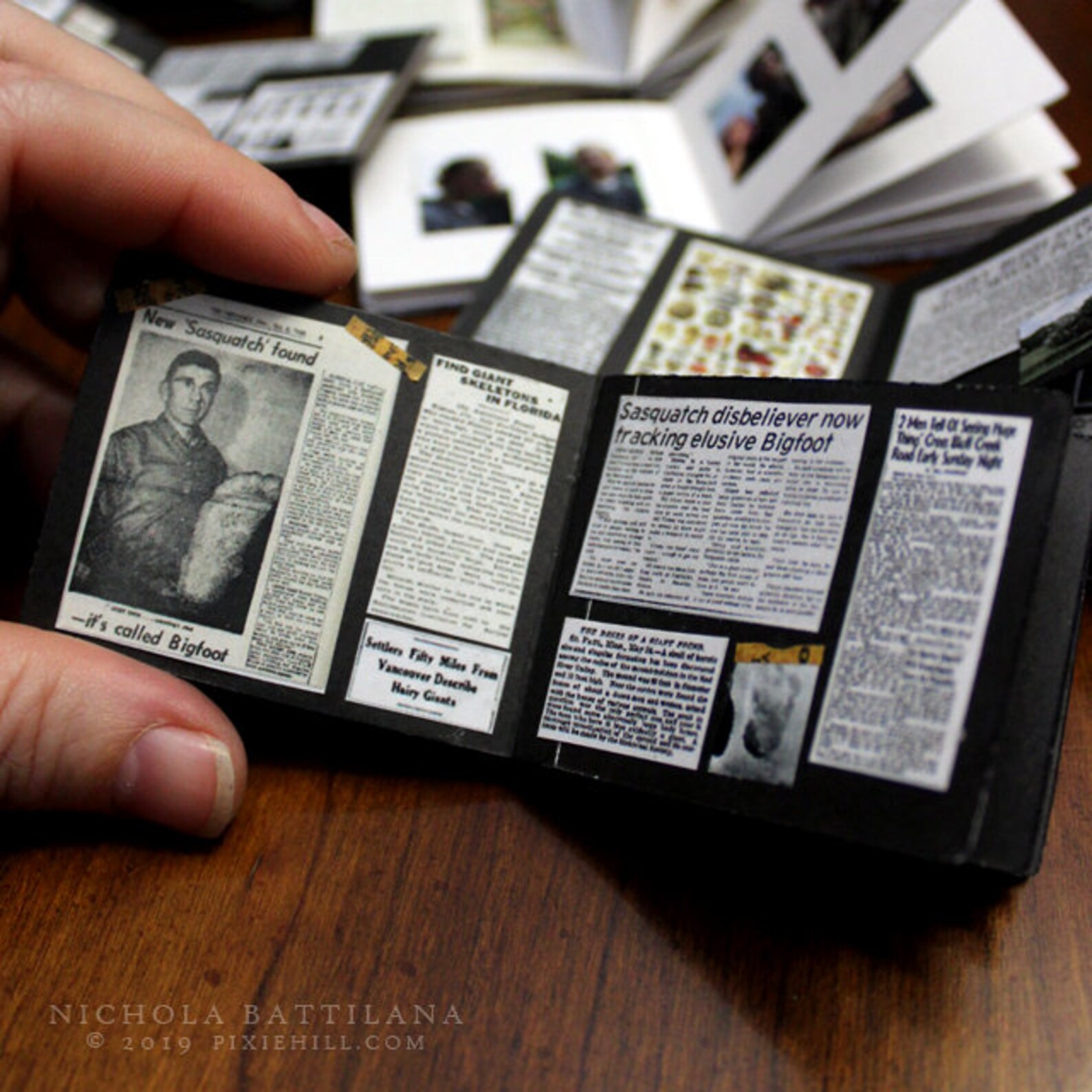 BIGFOOT SCRAPS Digital Collage Sheet PDF Download Miniature Newspaper ...