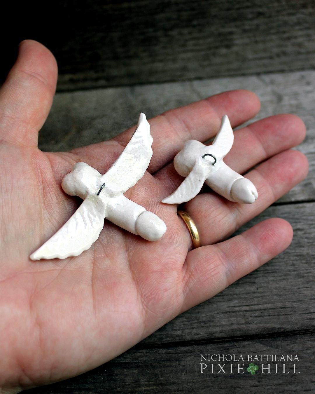 Fascinus/fascinum Winged Penis Charm Clay Amulet - Etsy