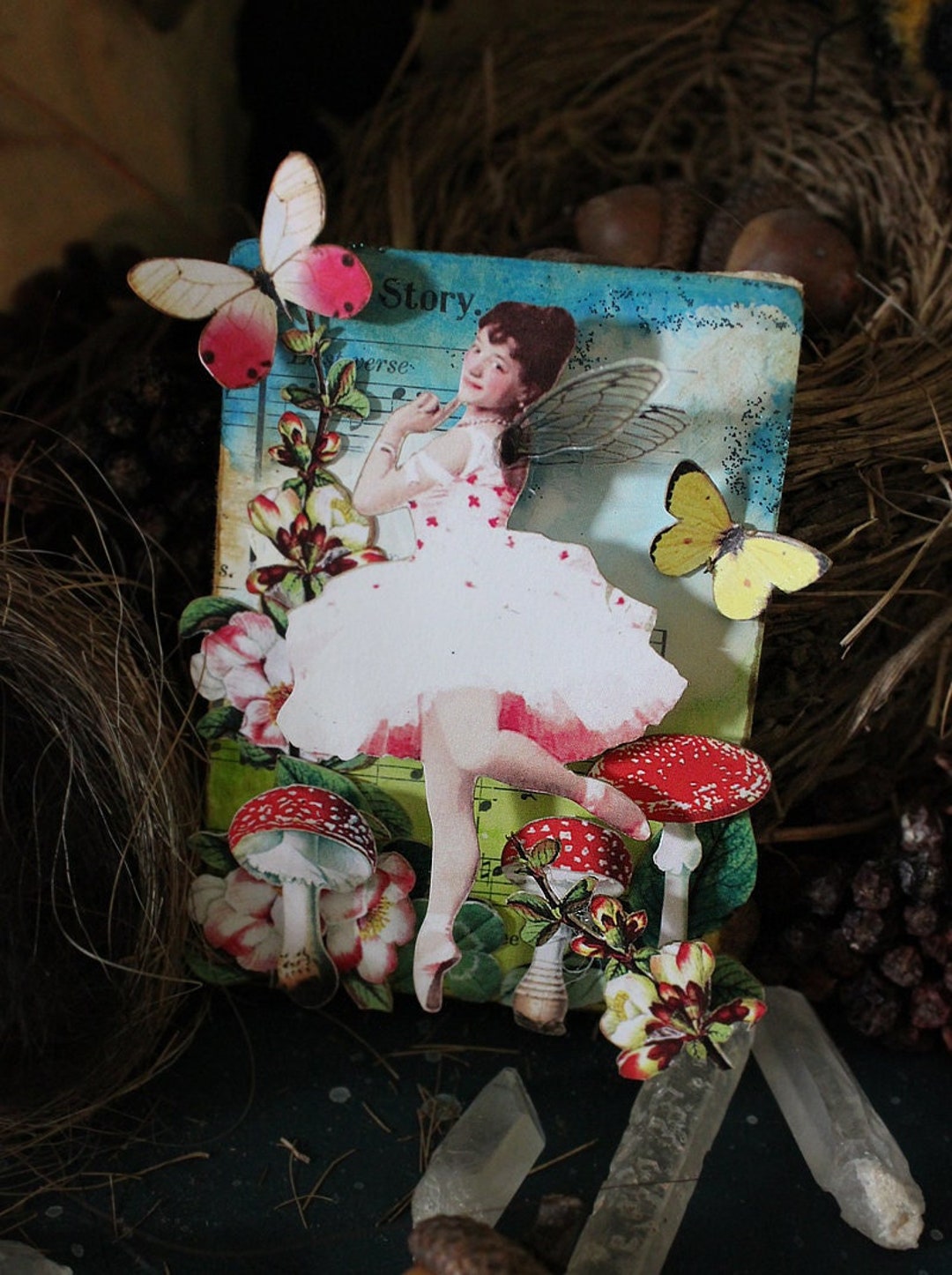 Apple Blossom Fairy ATC Mini Collage Kit - Etsy