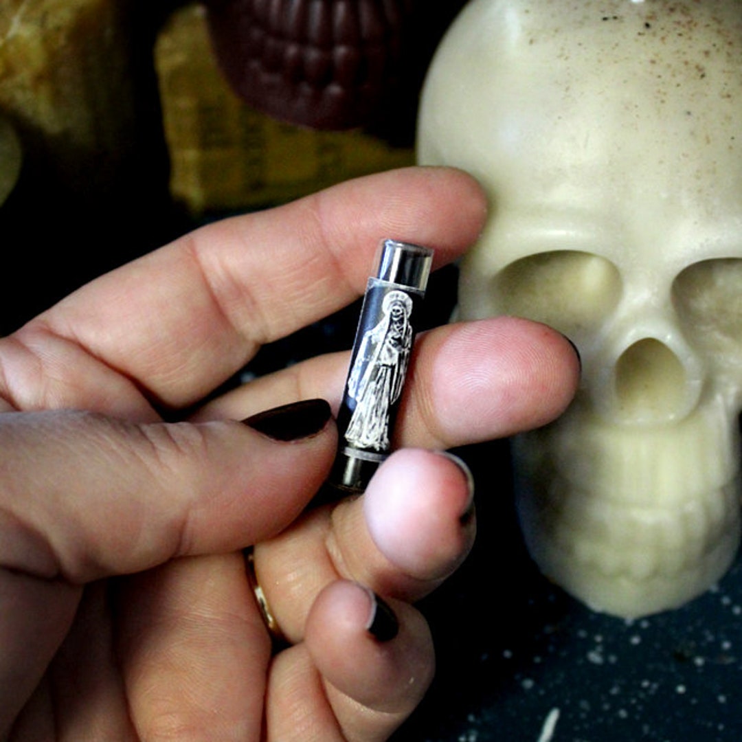 Miniature Spell Candle Santa Muerte, Death the Protector, Holy Death ...