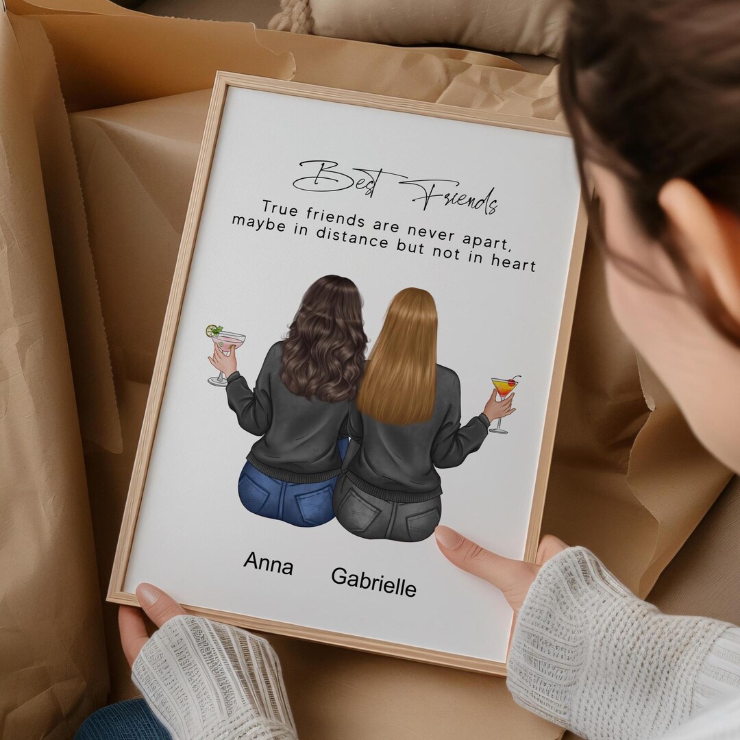 Personalised Best Friend Print, Friendship Keepsake, Best Friend Gift ...
